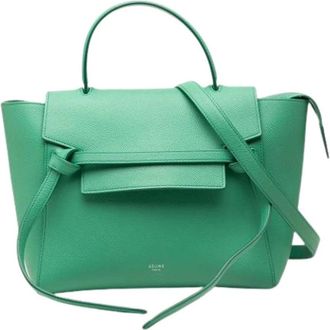 Celine Pre-owned Belt Satchel - Femme - Pre-owned - Vert - Taille: ONE Size