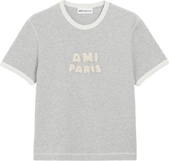 Ami Homme, Tops, Gris, Taille: M Logo Patch T-Shirt