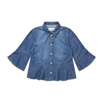 Munthe Femme, Blouses et Chemises, Bleu, Taille: 46 FR Chemise en jean