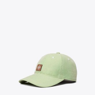 Tory Burch Damen Zweifarbige Baseballkappe aus Canvas