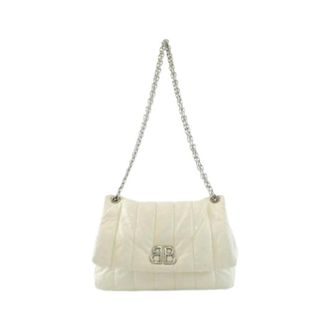 Balenciaga Pre-owned Sac bandouli&egrave;re en cuir Monaco - Femme - Pre-owned - Blanc - Taille: ONE Size