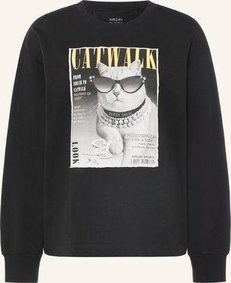 Marc Cain Sweatshirt Mit Schmuckperlen schwarz