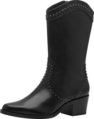 Tamaris Damen Absatzstiefelette bequem; BLACK, EU 40