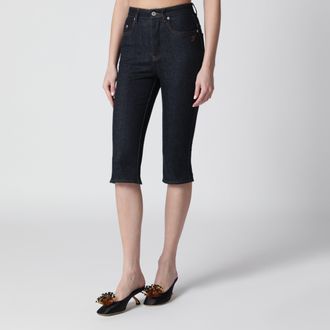 Jacquemus Capri High-Waist Jeans aus navyblauem Denim