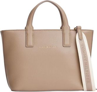 Tommy Hilfiger Cabas Sac Femme Logotape Mini Petit, Beige (Coastal Taupe), Taille Unique