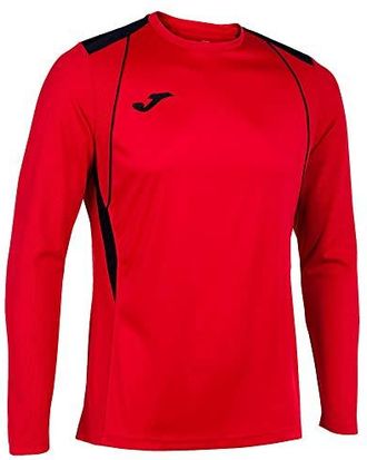 Joma Championship VII T-Shirt Homme (Pack de 1), Rouge, Noir, 4-5 años
