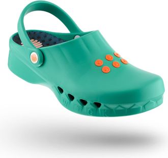 Wock NUBE mit Einlage, Damen Arbeit Clogs, Unisex - Mann Frau Clog mit Fersenriemen, Sehr leicht - Hergestellt in Portugal