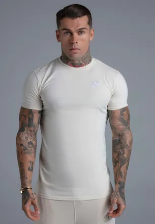Siksilk Herren Ecru Essentials T-Shirt XXL