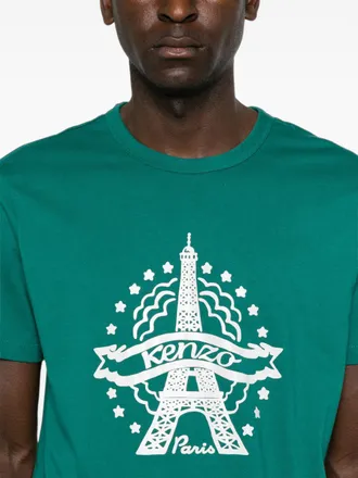 Kenzo Logo-Graphic Print T-Shirt - Teal