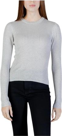 Jacqueline de Yong Jacqueline de Yong, Femme, Pulls, Gris, Taille: 40 FR Pull Tricot Manches Longues Col Rond