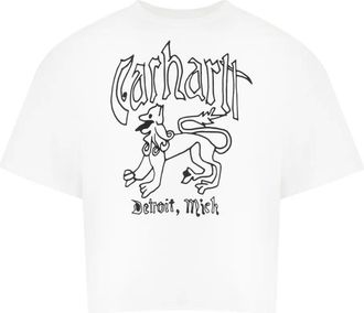 Carhartt Work in Progress T-Shirt mit Print - Wei&szlig;