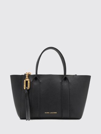 Marc Jacobs Mini sac cabas The Pop J Marc Work Tote en cuir grain&eacute; avec bandouli&egrave;re