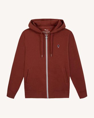 Faguo Sweat zipp&eacute; bordeaux coton - MESNIL