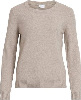 Vila Vila, Femme, Pulls, Beige, Taille: 38 FR Pull Beige en Viscose
