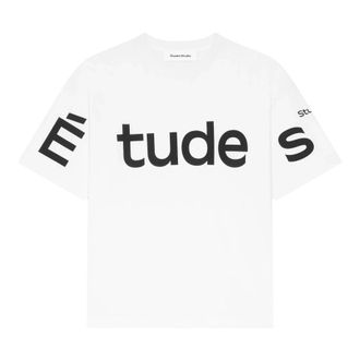 Études Studio Homme, Tops, Blanc, Taille: S T-shirt Relax Big