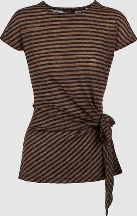 Rails Top Gabbie Onyx Cocoa Stripe