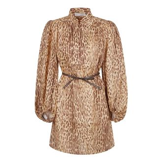 Zimmermann Braunes Leinenkleid Elegant Sommer Anlass - - Dresses - Damen - Braun - XS