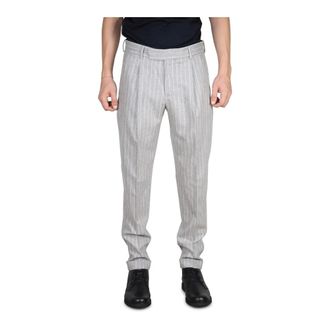 Pantaloni Torino Gestreifte Woll- und Kaschmirhose - - Trousers - Herren - Grau - M