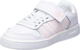 K-Swiss Court PALISADESSTRAP Sneaker, WHT/Heavenly PINK, 35 EU