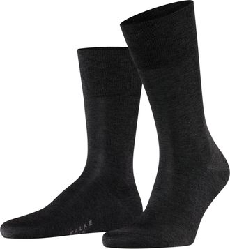 Falke Herren Socken Tiago M So nachhaltige Fil DEcosse Baumwolle einfarbig 1 Paar, Grau Anthracite Melange 3095, 49-50