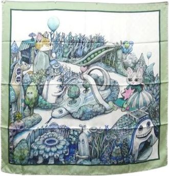 Gucci Pre-owned Vintage Silk Scarf - Femme - Pre-owned - Multicolore - Taille: ONE Size