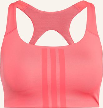 adidas Sport-Bh Optime Workout 3-Streifen Mit Cut-Out rot