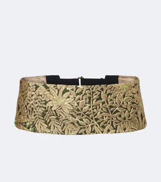 Dries Van Noten Ceinture en jacquard &agrave; fleurs