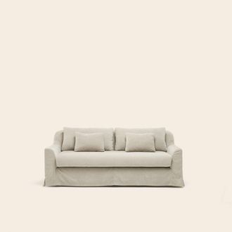 Madura Canap&eacute; 2,5 Places Claribel Chenille pierre min&eacute;ral - BEIGE