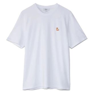 Maison Kitsuné Femme, Tops, Blanc, Taille: 38 FR T-shirt Casual en Coton pour Homme