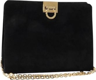 Ferragamo Pre-owned Daim sacs-ports-paule - Femme - Pre-owned - Noir - Taille: ONE Size