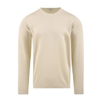Malo Baumwoll-Rundhalspullover - - Knitwear - Herren - Beige - L
