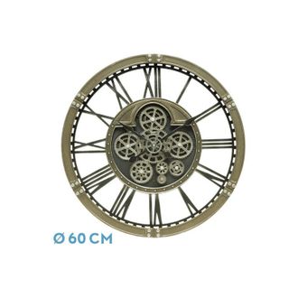 Fabrilamp Fabrilamp - Uhr de Wanduhr Agron Leder 60x60x7 cm Zahnr&auml;der mit Uhrwerk