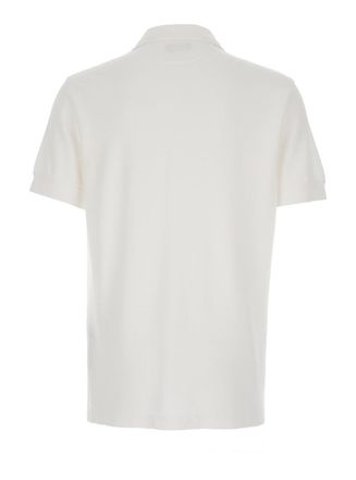 Tom Ford Mens White Polo Shirt With Classic Collar Lyocell T-Shirts And Polos