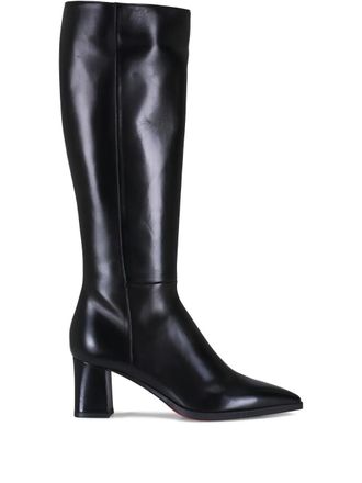 Santoni Mariel pointed-toe block-heel boots - Schwarz