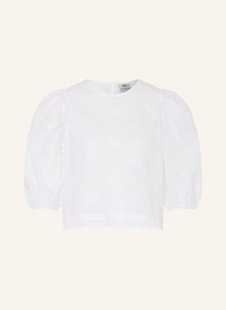 Berwin & Wolff Berwin & Wolff Dirndlbluse Mit 3/4-Arm Und Mit Spitze weiss