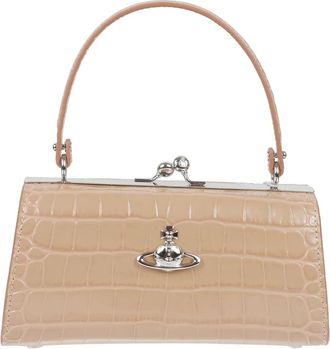 Vivienne Westwood Femme, Sacs, Rose, Taille: ONE Size Granny Frame Embossed Croc Handbag