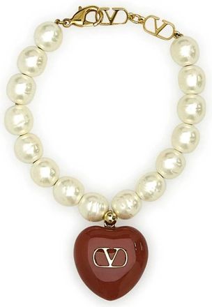 Valentino Garavani Femme, Accessoires, Multicolore, Taille: M Pearl Coeur Royal Bracelet