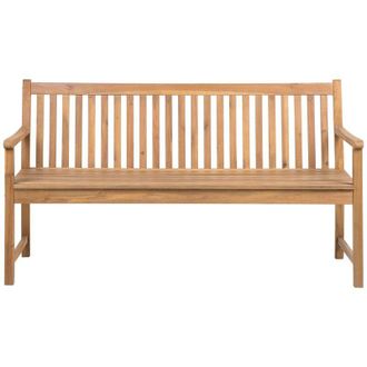 Beliani Beliani - Banc de Jardin ou Terrasse 160 cm en Bois dAcacia de Couleur Naturelle Durable et Facile &agrave; Entretenir Design Traditionnel