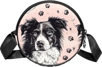 Generic Sac &agrave; bandouli&egrave;re Circle pour femme, petit sac &agrave; bandouli&egrave;re noir avec fermeture &eacute;clair, bretelles r&eacute;glables, sac &agrave; main rond d&eacute;contract&eacute; pour femmes 