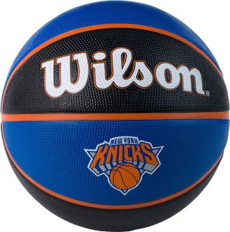 Wilson Basketball NBA TEAM TRIBUTE, NEW YORK KNICKS, Outdoor, Gummi, Größe: 7
