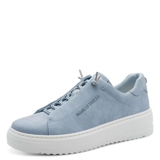 Marco Tozzi Marco Tozzi Damen Sneaker weiches Feel Me Wechselfu&szlig;bett weiches Innenfutter Vegan Schn&uuml;rer, blau (Polar), 40 EU