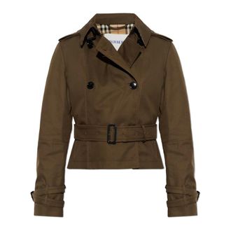 Burberry Femme, Manteaux, Vert, Taille: 38 FR Swarby Short Trench Coat