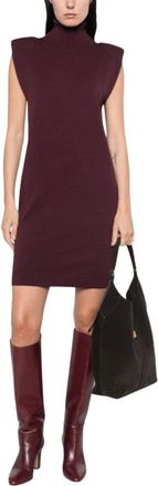 Twinset Femme, Robes, Violet, Taille: 40 FR Robe courte sans manches en maille