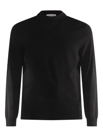 Zanone Lang&auml;rmeliger Pullover mit Stehkragen - Schwarz