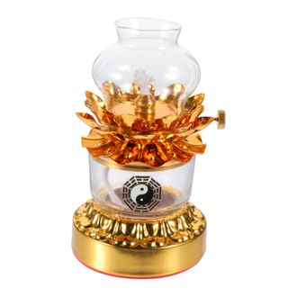 DOITOOL Verstellbare Buddha-öllampe aus Hochwertiger Legierung Winddichte Kompakte Butterlampe für Desktop-Dekoration und Buddhistische Opfergaben Geeignet fü