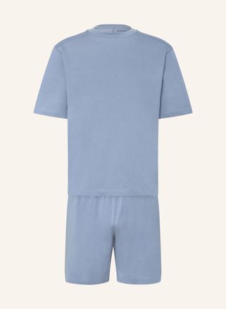 Schiesser Shorty-Schlafanzug Modern Nightwear blau