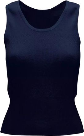 J.W.Anderson Femme, Tops, Bleu, Taille: 36 FR D&eacute;bardeur Pointelle