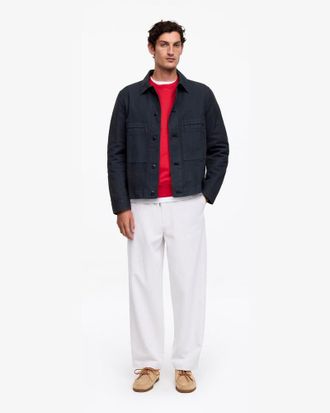 Arket Workwear-Jacke Aus Baumwolle -Blau