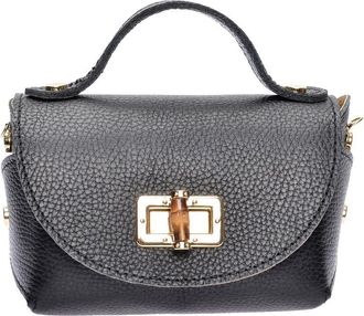 Anna Luchini Schwarz Rindsledertasche