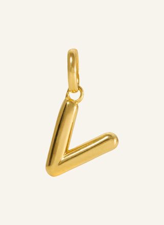 Pompidou Anh&auml;nger Puffy Letter V By Glambou gold